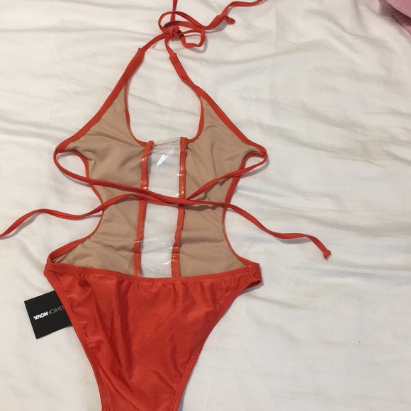 Fashion Nova | Swim | One Piece Orange Bathing Suit | Poshmark